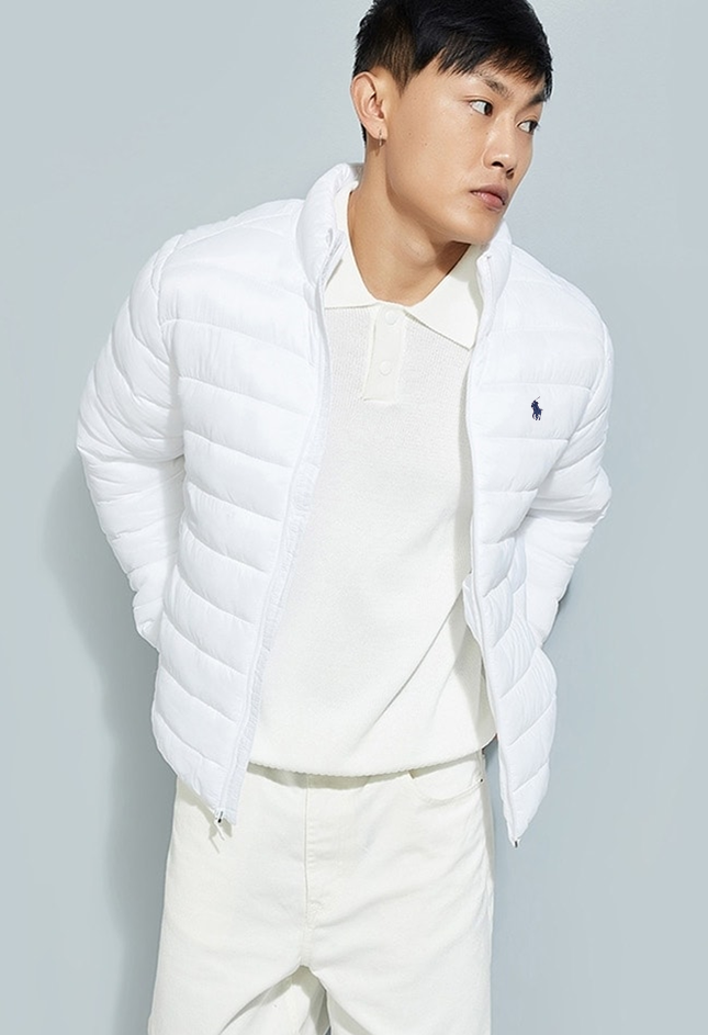 Rl Puffer Jacket Full Sleeves (Small Pony) White – Royal Shop